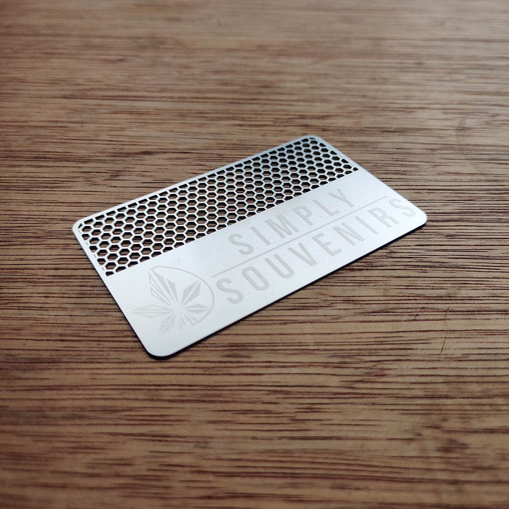 Laser Engraved Grinder Card - 8.5cms X 5.5cms - Simply Souvenirs ...