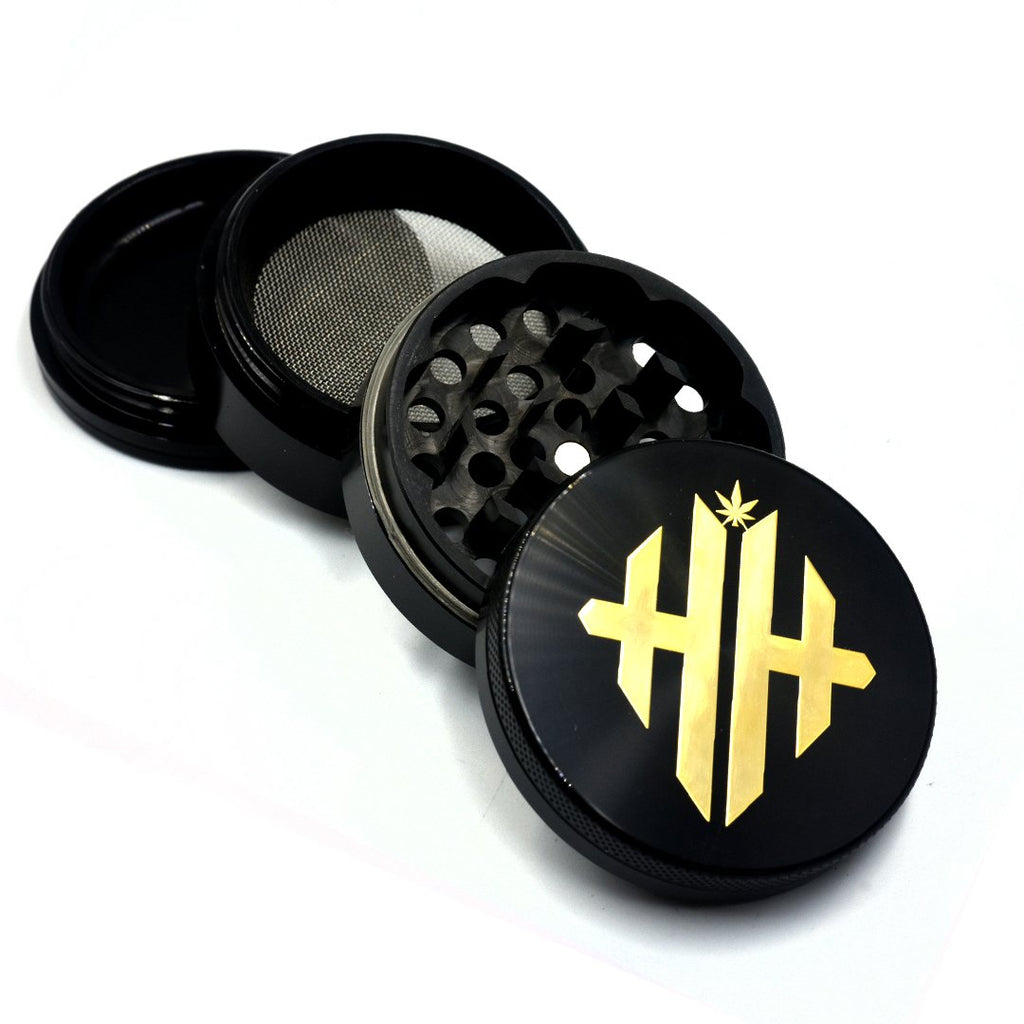 Black & Gold Monogram Grinder 60mm 4 Piece - Herbman Hustlin - Simply ...