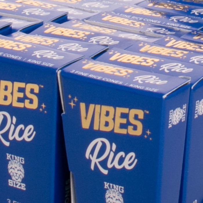 Kingsize Cones Coffin Pack - Rice (Blue) - Vibes Rolling Papers ...